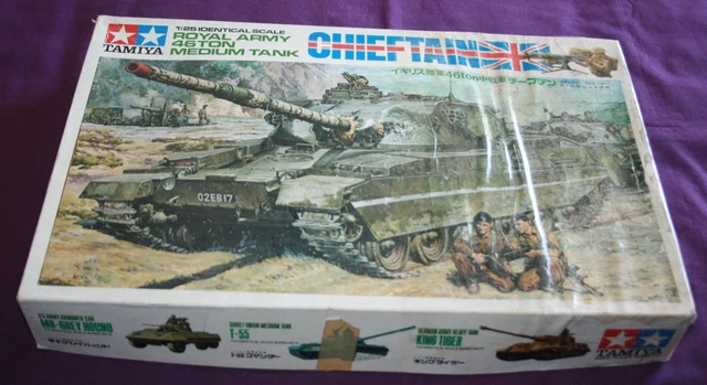 TAMIYA 46 TON Chieftain Tank 1:25 scale model kit DT108. Motorised. £ ...