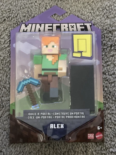 NEW MINECRAFT BUILD-A-PORTAL Alex Figure NIP Mattel Caves And Cliff’s ...
