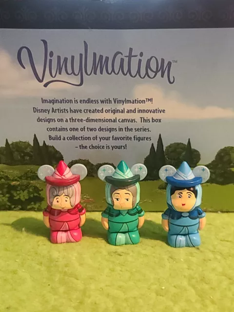DISNEY VINYLMATION 3& Park Set 1 Sleeping Beauty Three Fairies $17.99 ...