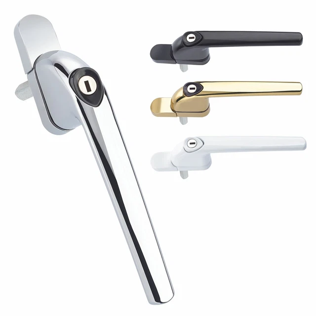 UPVC UNIVERSAL ESPAG Window Handle Inline Key Locking 40mm Spindle Mila ...