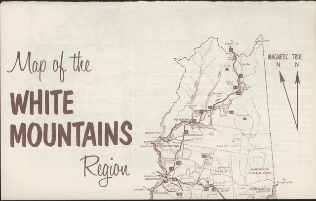 MAP OF THE White Mountains Region £7.33 - PicClick UK