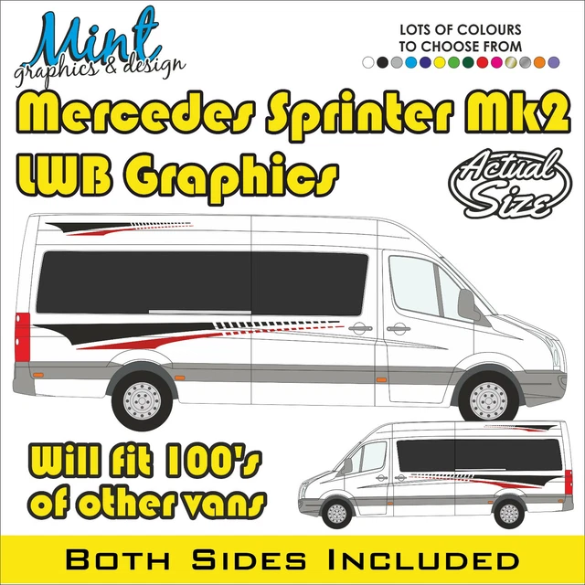 LWB MERCEDES SPRINTER Camper MOTORHOME MK2 Decals Stickers Van Graphics ...