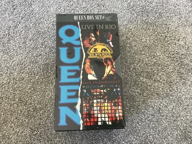 QUEEN - VHS Box Set , Live In Rio , Live In Budapest, We Will Rock You ...