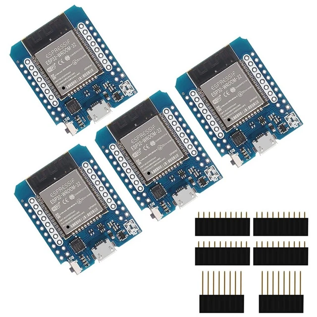 4 PZ D1 Mini NodeMCU ESP32 ESP-WROOM-32 WLAN WiFi Bluetooth sviluppo ... 4 PZ D1 Mini NodeMCU ESP32 ESP-WROOM-32 WLAN WiFi Bluetooth sviluppo ...