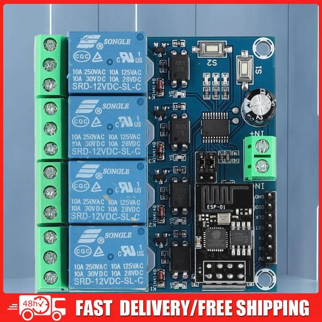 WIFI RELAY MODULE 5V/12V ESP8266 WiFi Control Relay Board for Arduino(4S) $18.25 - PicClick AU