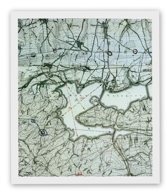DAMBUSTERS MOUNTED War Map The Rhur Dams Mohne Eder Sorpe Lister Attack ...