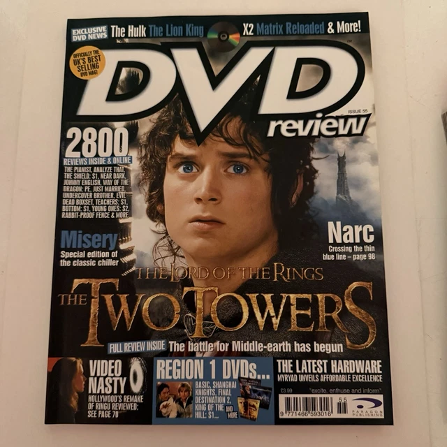 DVD REVIEW MAGAZINE Issue 55 - Lord Of The Rings - Two Towers Elijah ...
