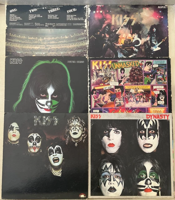 KISS VINYL RECORDS Alive Dynasty Unmasked Ace Frehley Peter Criss POOR ...
