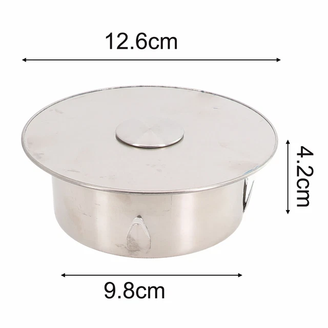 STOVE PIPE COVER Chimney Cover 63-110mm Flue Pipe Silver Stainless ...