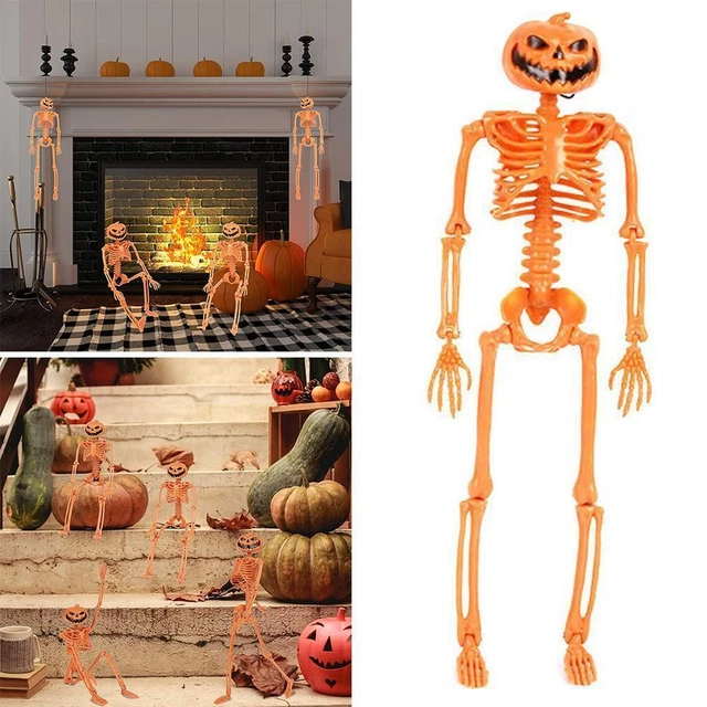LARGE POSEABLE FULL Life Size Human Skeleton Prop Halloween Home DIY ...