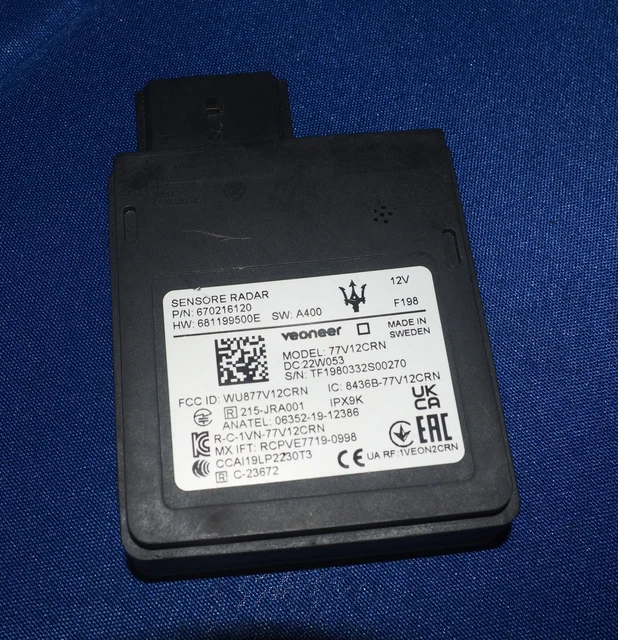 2022-2026 MASERATI MC20 MCPura Rear Blind Spot Control Module OEM Nice ...