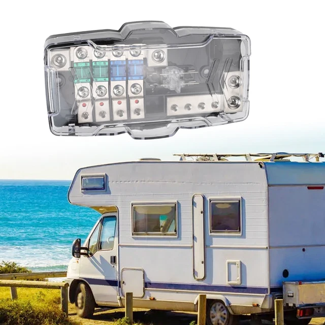 POWER DISTRIBUTION BLOCK for Car Batteries with 4 Way Fuse Connections ...