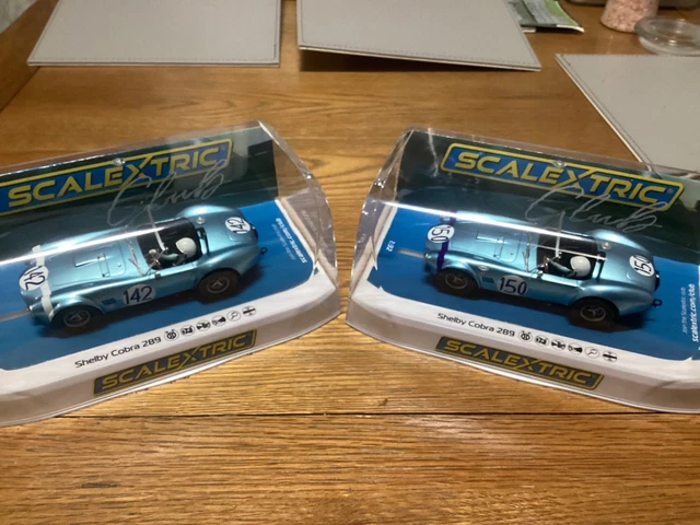 SCALEXTRIC TWO SHELBY cobra club cars £89.08 - PicClick UK