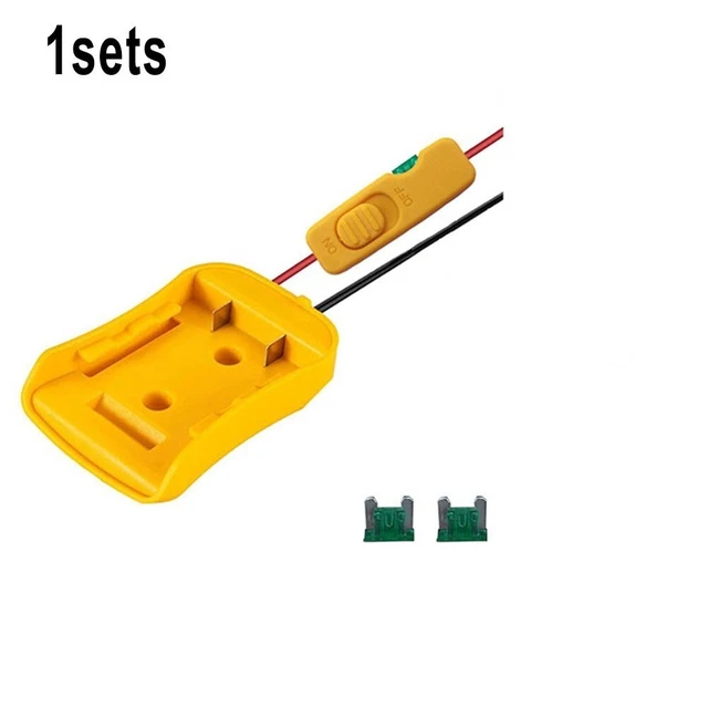 SECURE BATTERY ADAPTER/CONNECTOR for 20V/18VDCB Li Ion Batteries Yellow ...