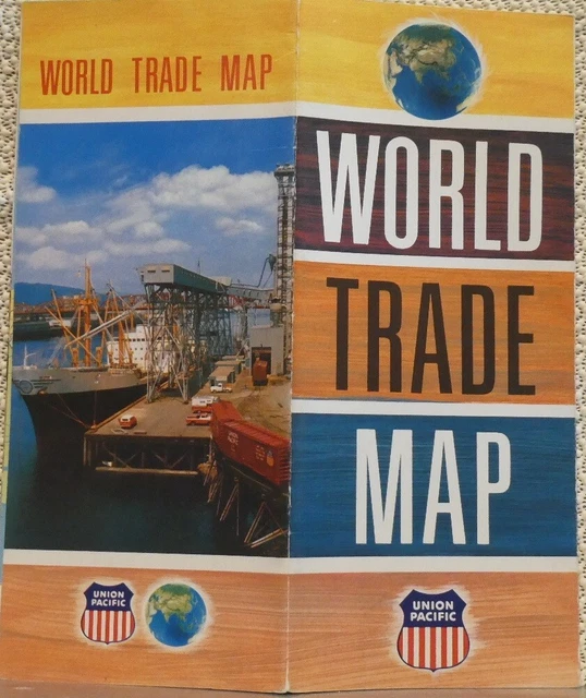 RAILROAD MAP UNION Pacific World Trade Map £6.77 - PicClick UK