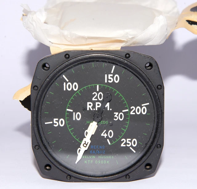 DUAL TACHOMETER 6A/6112 KTF0903K RPM Indicator Gauge RAF Vintage ...