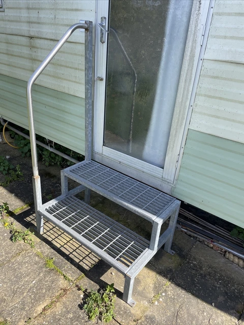 GALVANISED STEEL STEPS for static caravan mobile unit Caravan £150.00 ...
