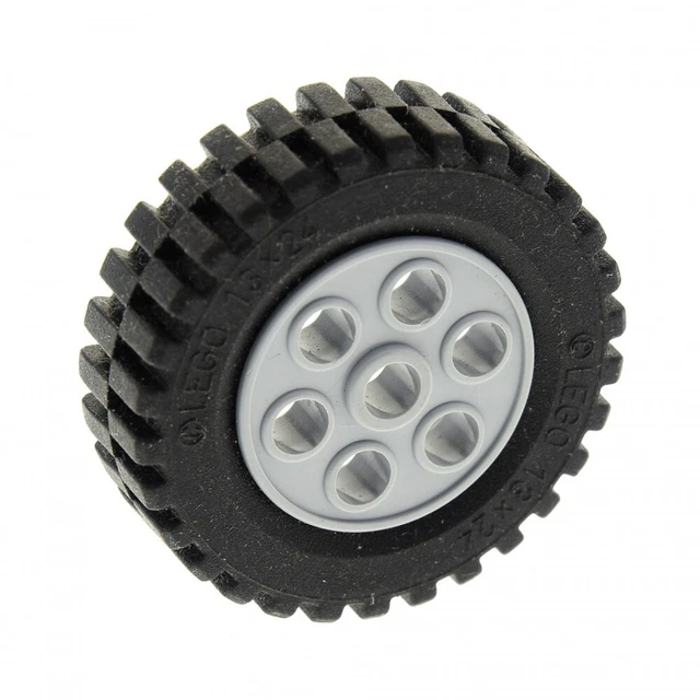 1X LEGO TECHNIC Rueda 30x13 Negro Llanta 13x24 Neu-Hell Gris Vehículo ...