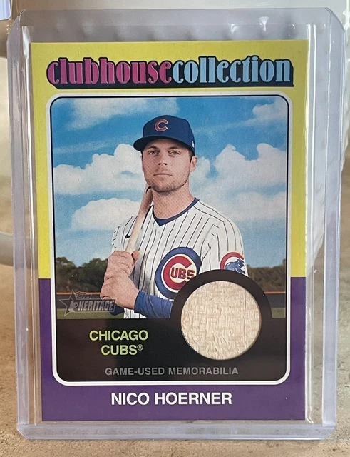 2024 TOPPS HERITAGE NICO HOERNER Chicago Cubs JEU D'OCCASION collection ...