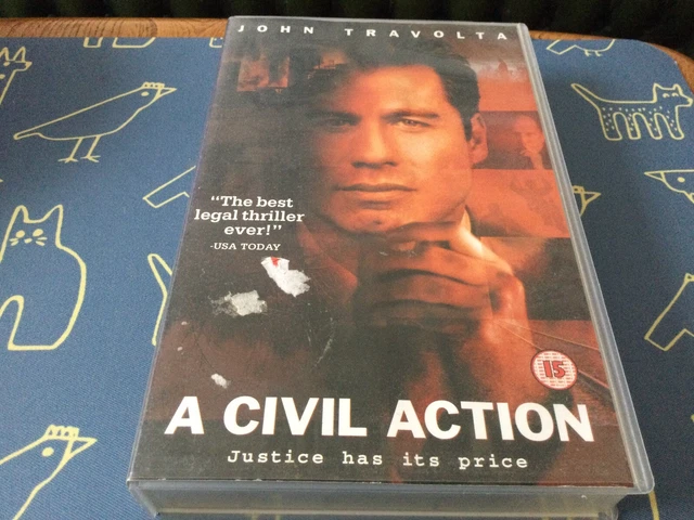A CIVIL ACTION VHS Video Big Box Ex Rental Cert CIC Crime Action Drama ...
