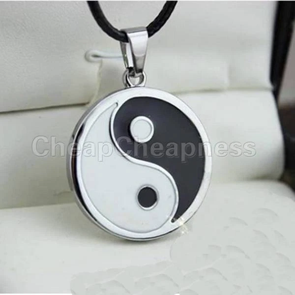 BLACK & WHITE Yin Yang Pendant Necklace – Balance & Harmony Symbol ...