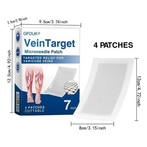 GFOUK VEIN TARGET Microneedle Patch, 2026 Advanced Varicose Veins ...