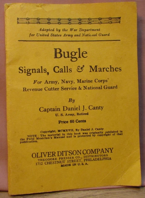 VINTAGE BUGLE SIGNALS, CALLS, & MARCHES by DANIEL CANTY, SOFTCOVER ...