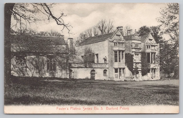 BURFORD PRIORY OXFORDSHIRE Foster's Platino Series No 3 1906 Postcard £ ...