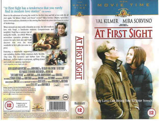 AT FIRST SIGHT VHS PAL VAL KILMER,MIRA SORVINO,NATHAN LANE,KELLY ...