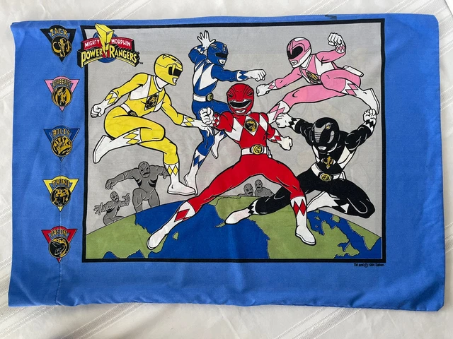 1994 SABAN’S MIGHTY Morphin Power Rangers Twin Bed Sheet Set Pre-Owned ...