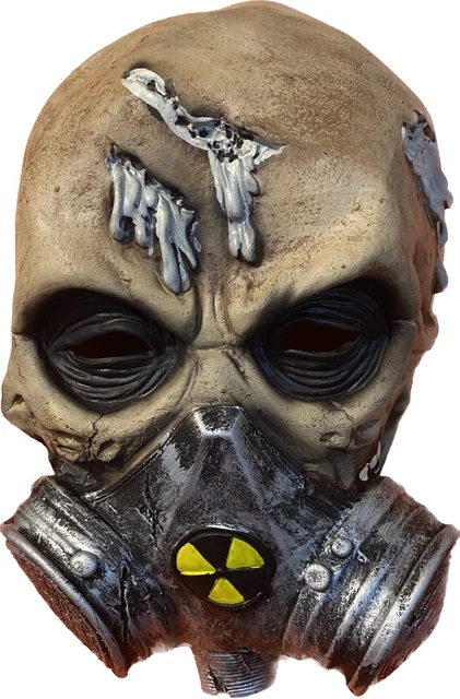 BIOHAZARD RUBBER GAS MASK Latex Head Zombie Evil Dead Monster Scary ...