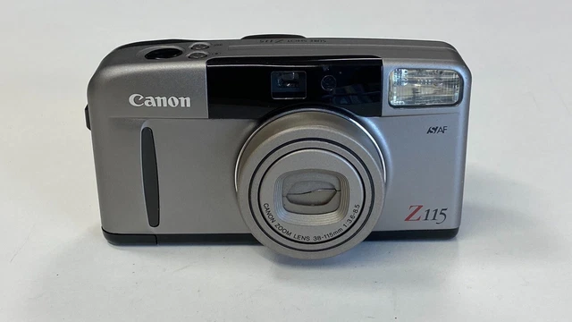 CANON SURE SHOT Z115 35mm Film Point and Shoot Camera Silver Tested £47 ...