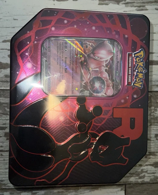 POKÉMON TCG DESTINED Rivals Team Rockets Mewtwo EX Tin [SEALED BRAND ...