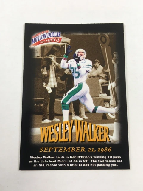 WESLEY WALKER 1997 Fleer Skybox NFL Football Million Dollar Moments #41 ...