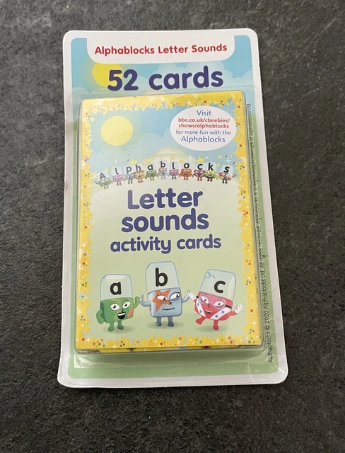 ALPHABLOCKS CBEEBIES PHONICS Letter & Sounds Activity 52 cards pack NEW ...