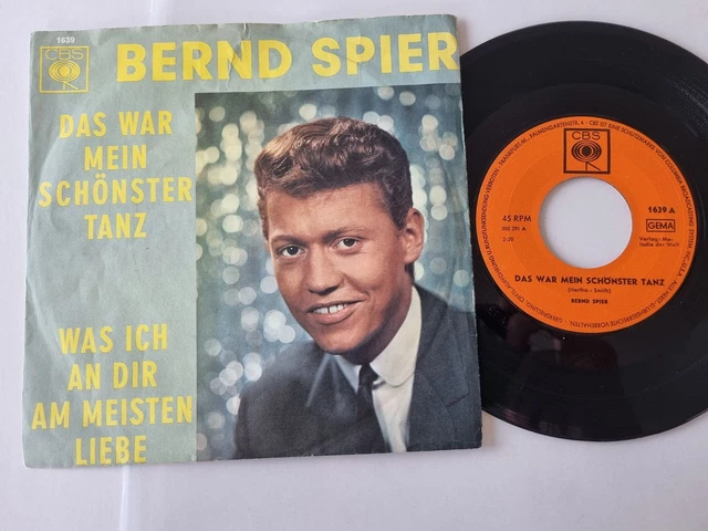 BERND SPIER - Das war mein schönster Tanz 7'' Vinyl Germany EUR 9,99 ...