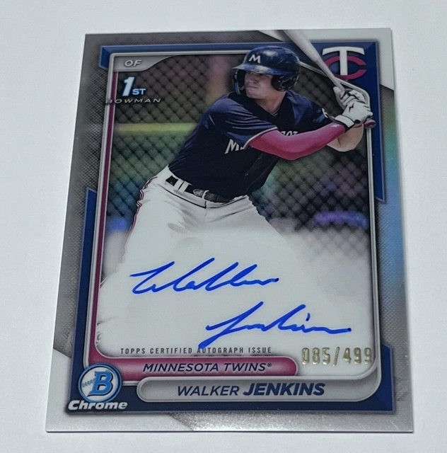 WALKER JENKINS 2024 1° Bowman RIFRATTORE AUTO CROMATO #CPA-WJ TWINS 85/ ...