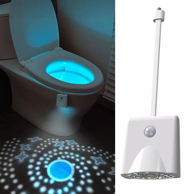 TOILET LIGHT MOTION Activated Sensor LED Bathroom Seat Night Lamp RGB ...
