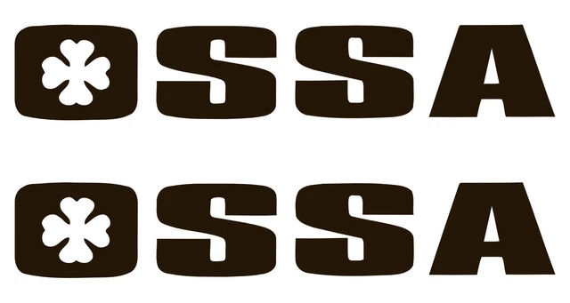 OSSA TANK DECAL stickers X 2 twinshock trials mar gripper phantom ...