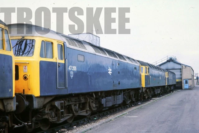35MM SLIDE BR British Rail Diesel Loco 47255/080/124 Class 47 1982 ...