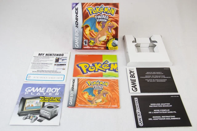AUTHENTIC POKEMON FIRERED Version | Game Boy Advance GBA | Box Inserts ...