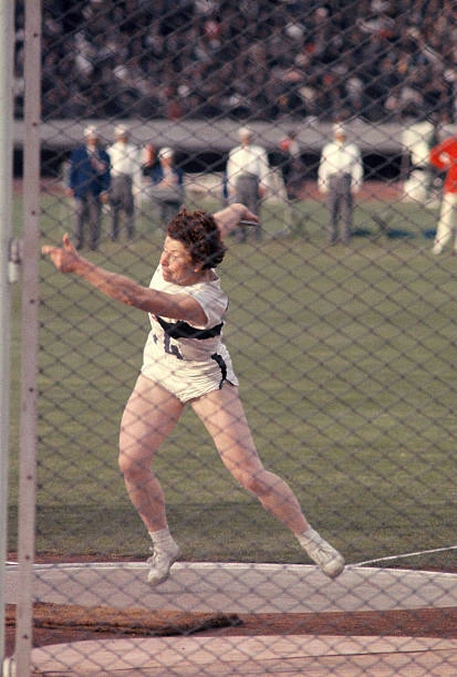 INGRID LOTZ OF Germany Competes In The Women's Discus Throw Dur 1964 ...