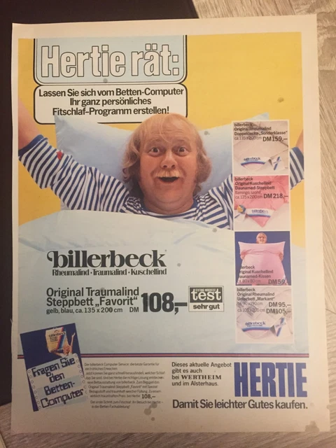 ORIG REKLAME WERBUNG 1976 HERTIE - Bettwäsche EUR 2,00 - PicClick DE