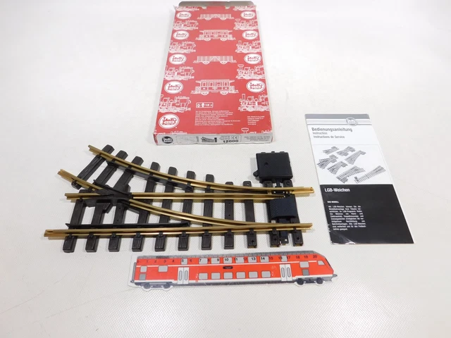 LGB LEHMANN G Scale Iim Dc 12000 Manual Points R1 30° Right Top + Box # ...