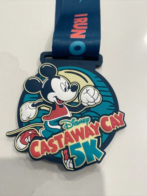 DISNEY CRUISE LINE Castaway Cay 5k Winner Award Medal Mickey Mouse $33. ...