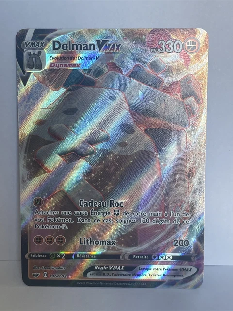 A6 CARTE POKÉMON Dolman Vmax 116/202 EUR 9,90 - PicClick FR