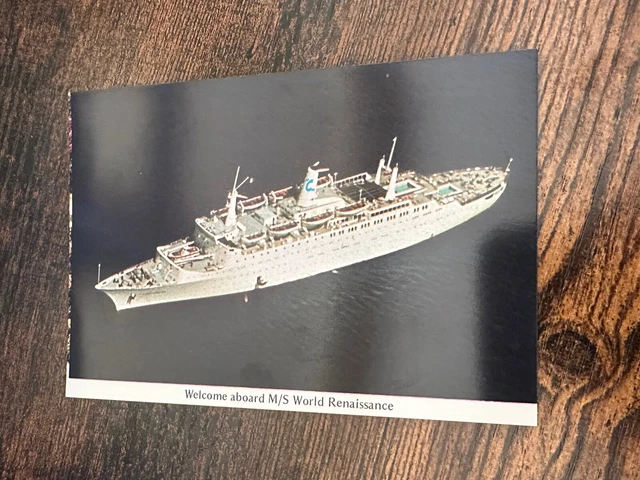 WELCOME ABOARD MS World Renaissance Cruise Ship $4.25 - PicClick CA