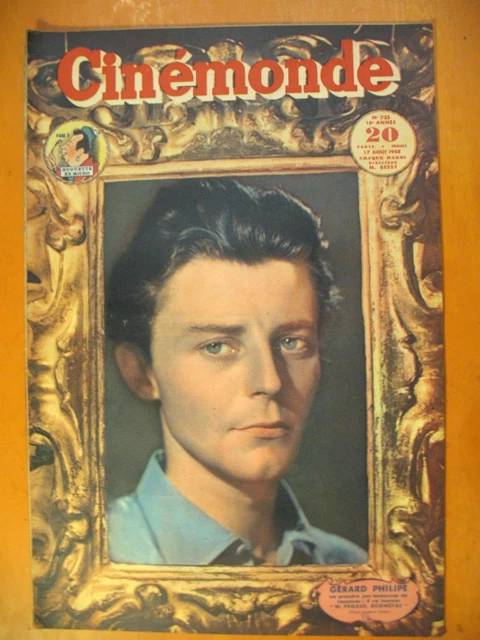 CINÉMONDE N° 733 du 17/08/1948- Gérard Philipe. Gene Tierney EUR 4,99 ...