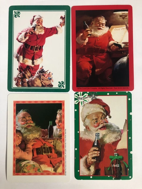 COCA COLA COKE Santa Claus Father Christmas Vintage Advert Swap Playing ...