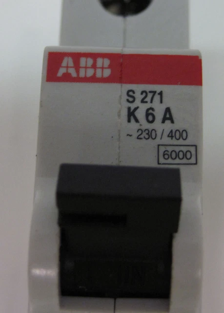 ABB S271-K6 MINI Circuit Breaker, Type K, 1-Pole, 6A $13.83 - PicClick CA